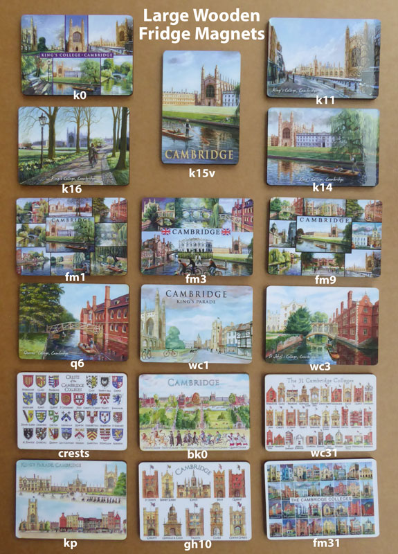 Cambridge Art - fridge magnets from paintings of England