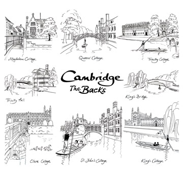 Souvenirs of Cambridge Line drawings