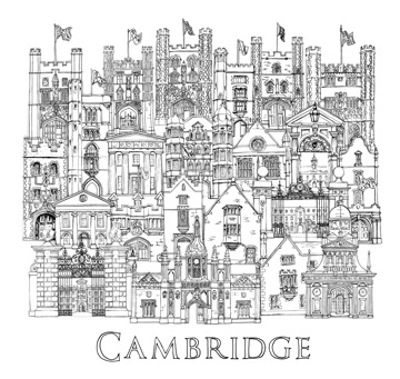 Souvenirs of Cambridge Line drawings