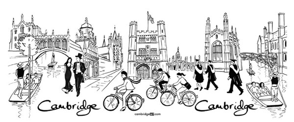 Souvenirs of Cambridge Line drawings